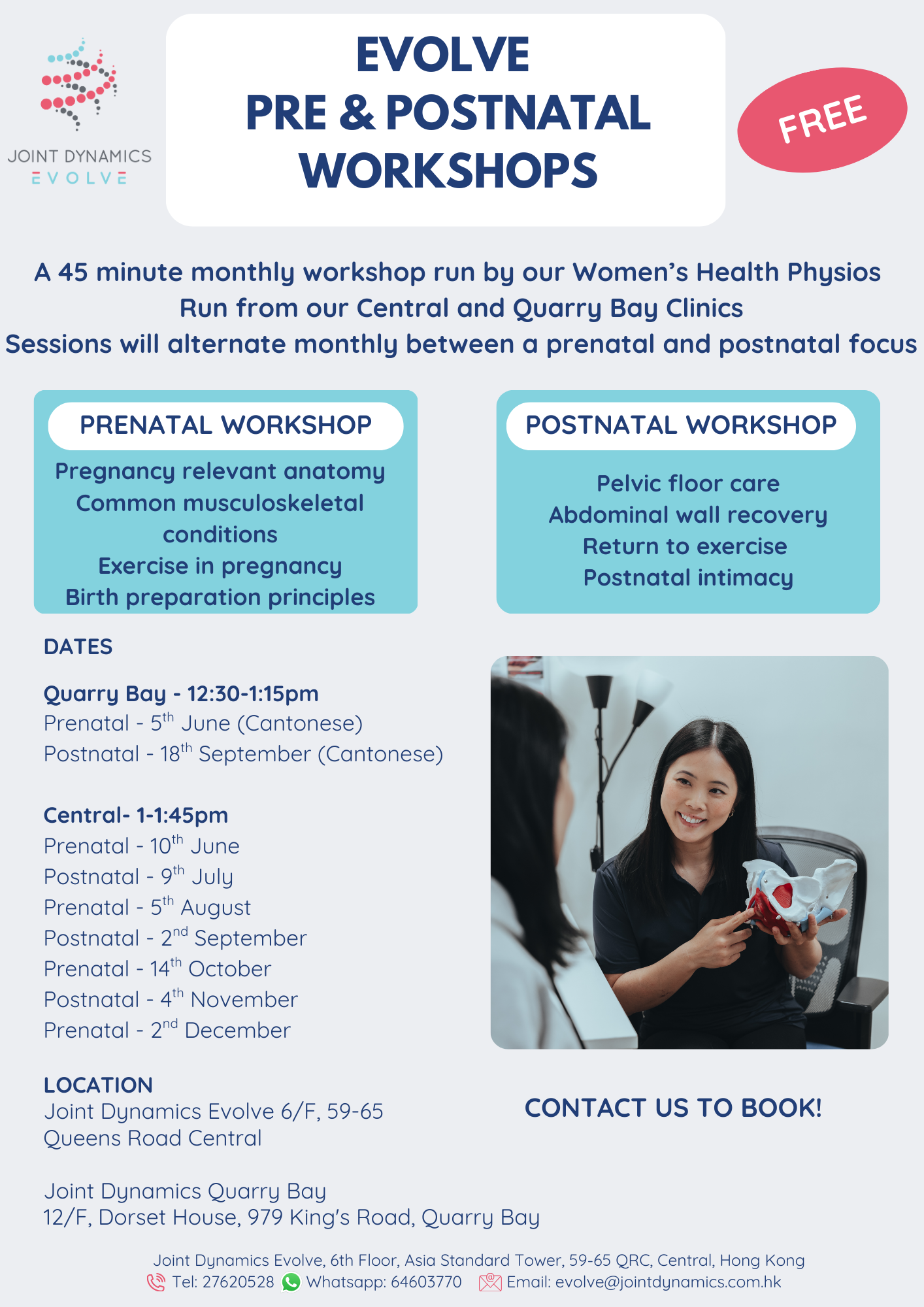 FREE Pre & Postnatal Workshops — Joint Dynamics Evolve