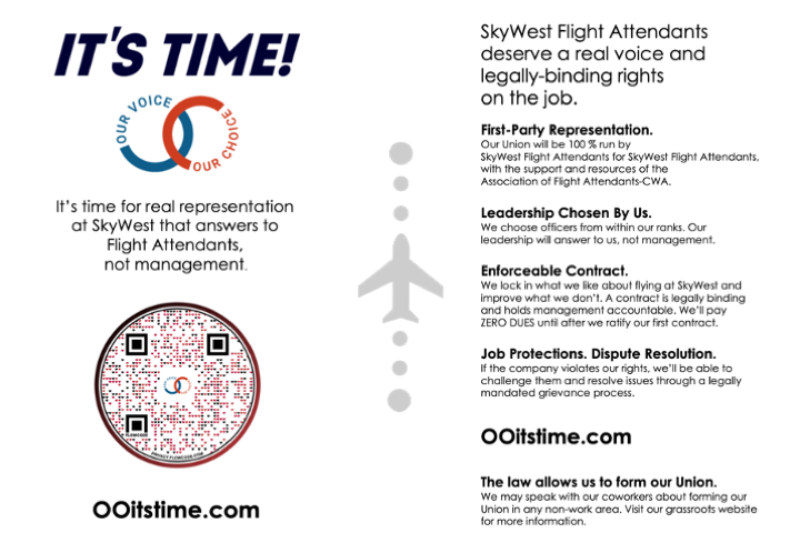 Print Authorization Cards and More — SkyWest Flight Attendants for AFA-CWA