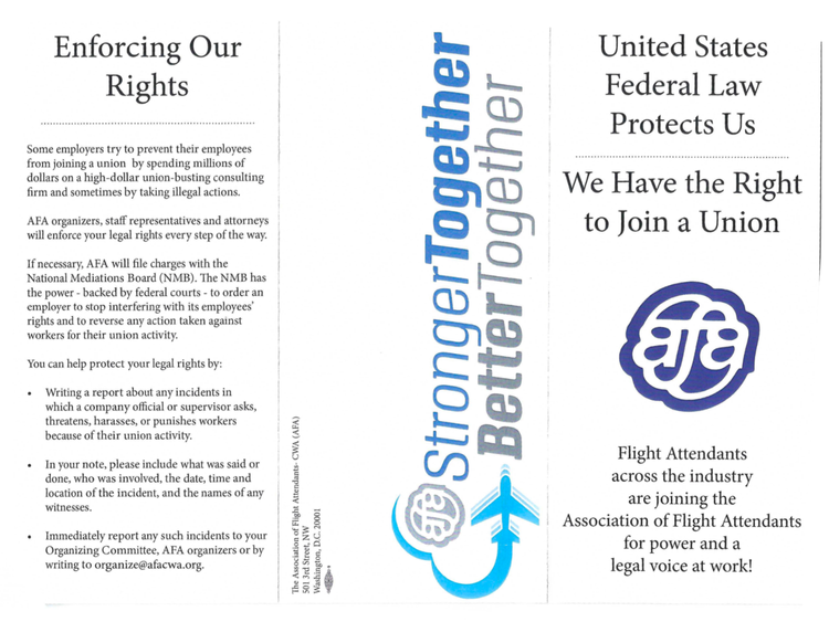 Print Authorization Cards and More — SkyWest Flight Attendants for AFA-CWA