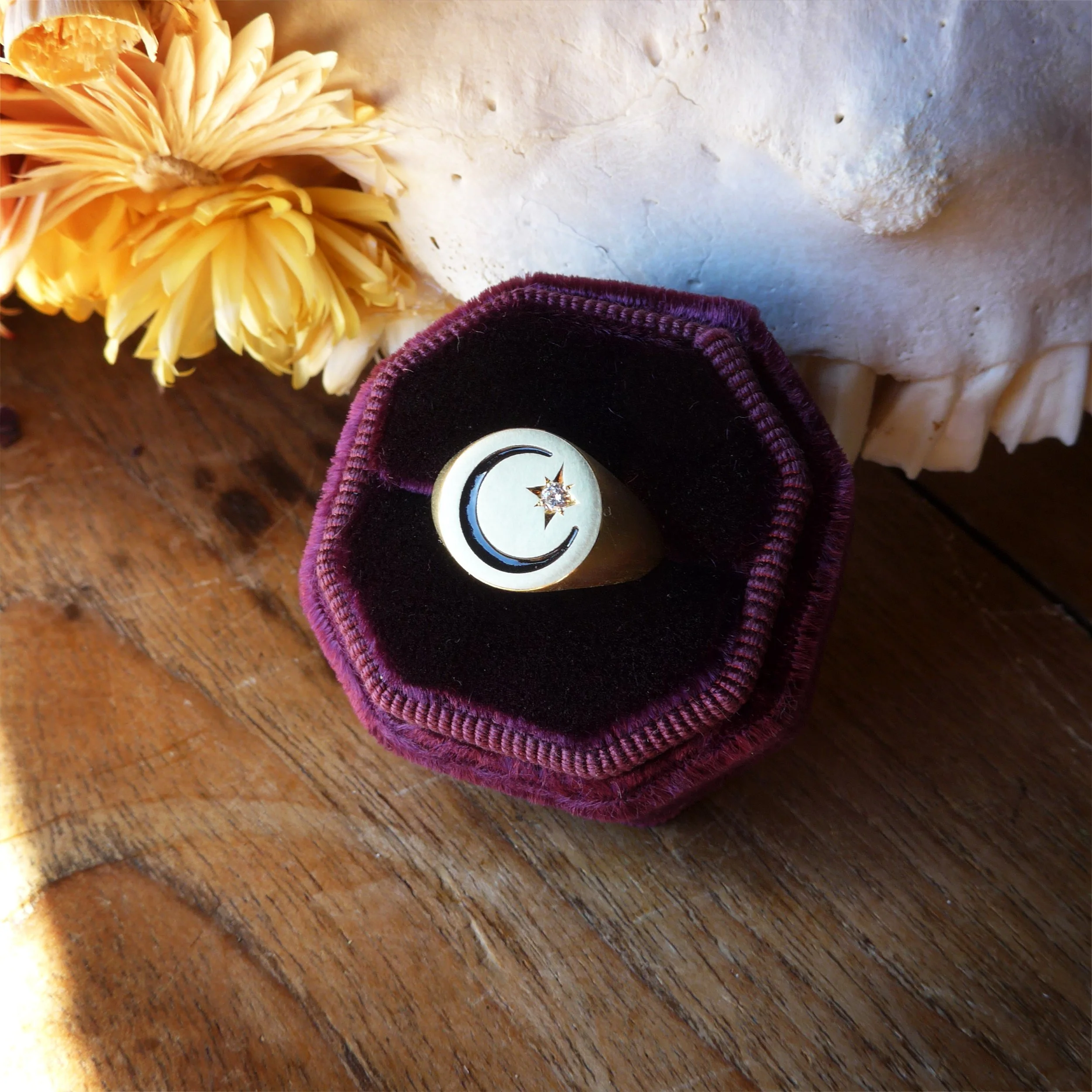 Magus Luna Enamel Ring — The Sacred Order