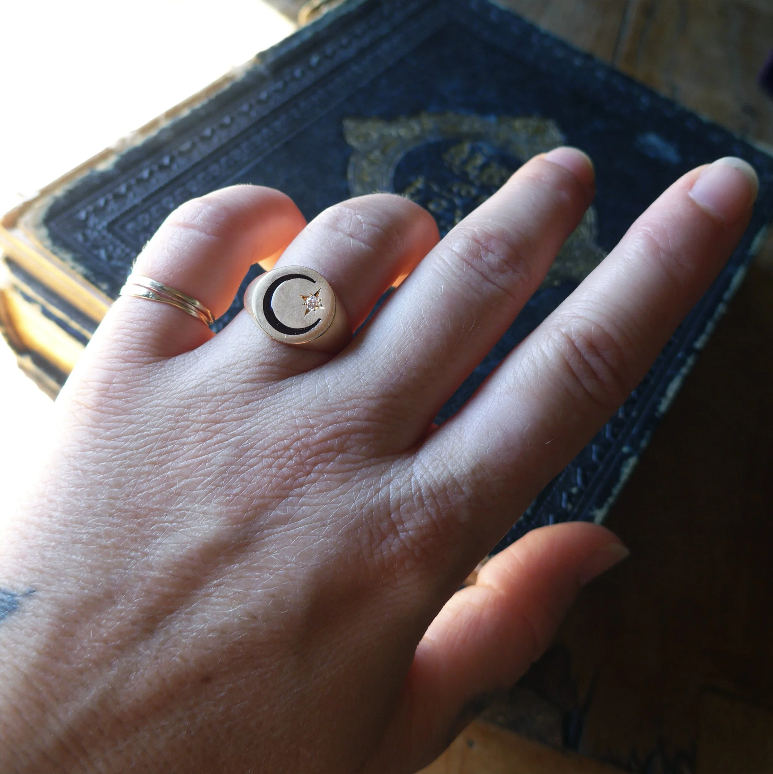 Magus Luna Enamel Ring — The Sacred Order
