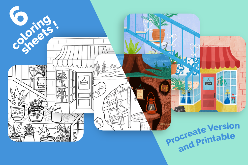 Procreate Friendly Coloring Pages — Brooke Glaser