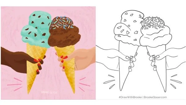 Procreate Friendly Coloring Pages — Brooke Glaser