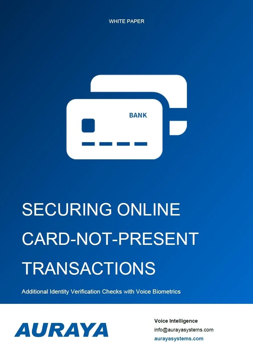 Securing Online Card-Not-Present Transactions — Voice Biometrics