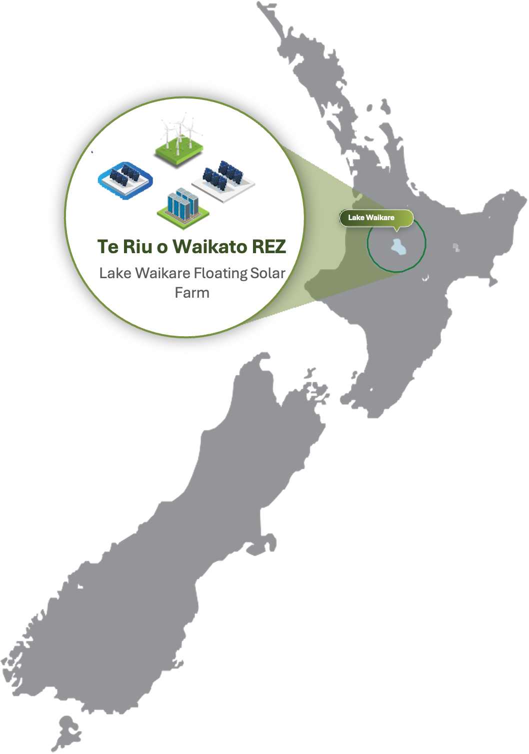 Lake Waikare Floating Solar — Kakariki
