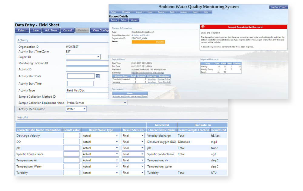 Water Quality (AWQMS) — Elements