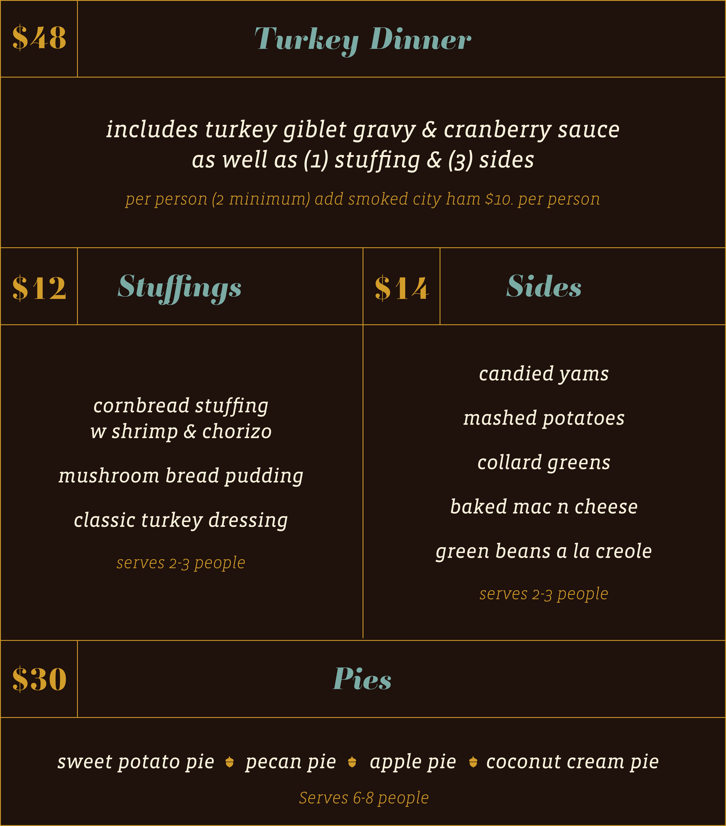 Dotties 2023 Thanksgiving To-Go — Dottie's