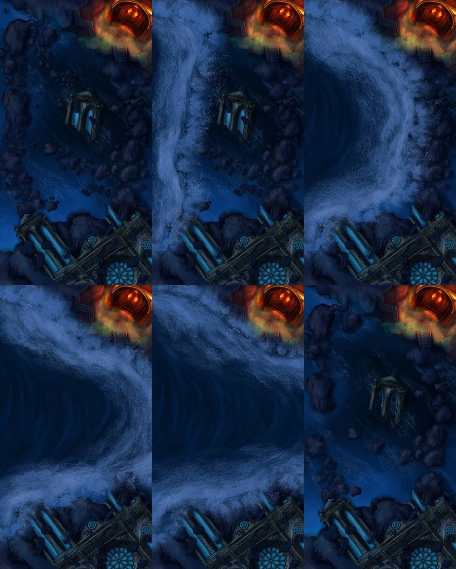 Ritual Temple Exterior Phased Battle Map — Domille's Wondrous Works