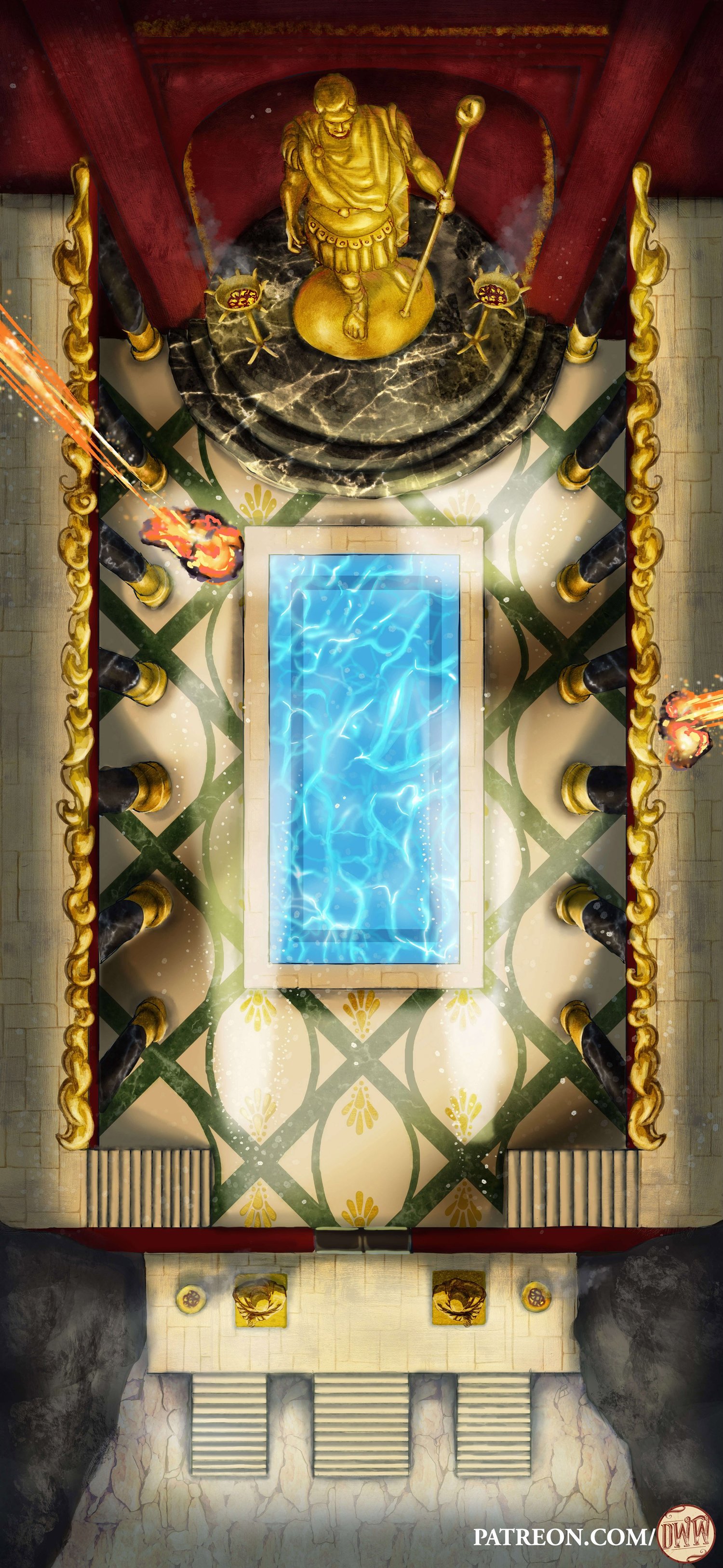 Royal Foyer Battle Map — Domille's Wondrous Works