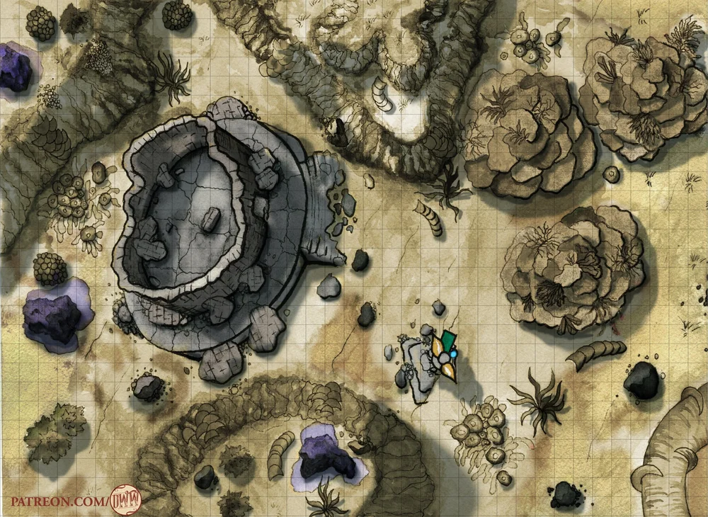 Fort Ruins Battle Map — Domille's Wondrous Works