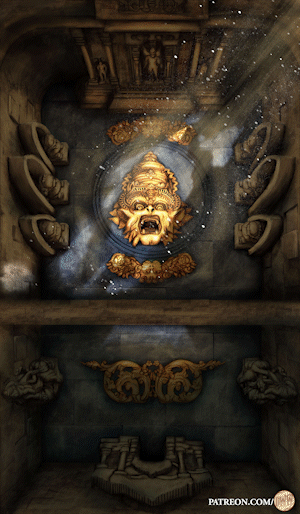Ritual Temple Exterior Phased Battle Map — Domille's Wondrous Works