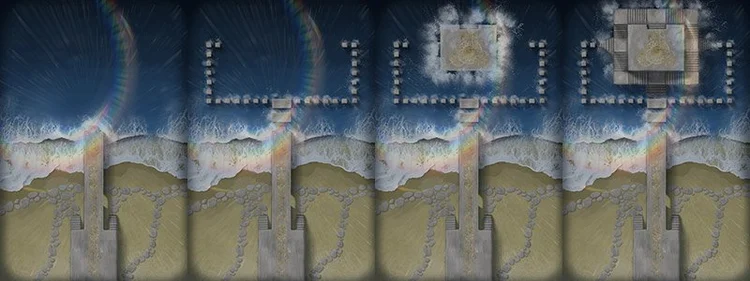 Ritual Temple Exterior Phased Battle Map — Domille's Wondrous Works