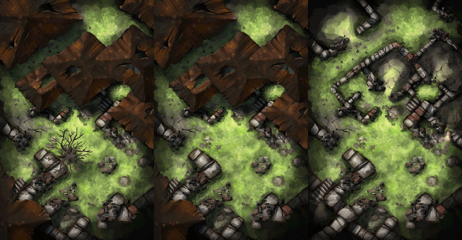 Mouth of a Cave Battle Map — Domille's Wondrous Works