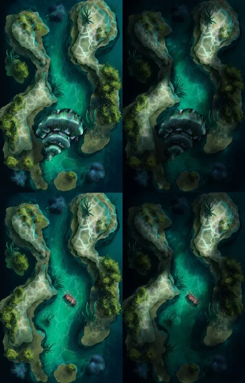 Water Arena Phased Battle Map — Domille's Wondrous Works
