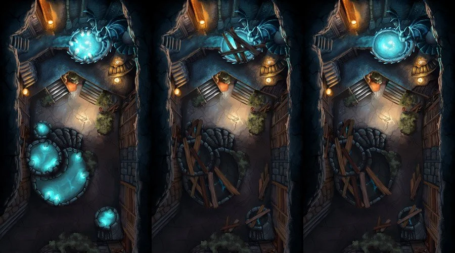 Ruined City Street Battle Map — Domille's Wondrous Works