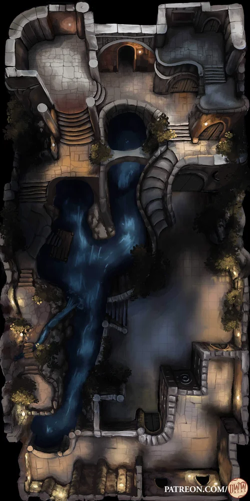 Water Arena Phased Battle Map — Domille's Wondrous Works