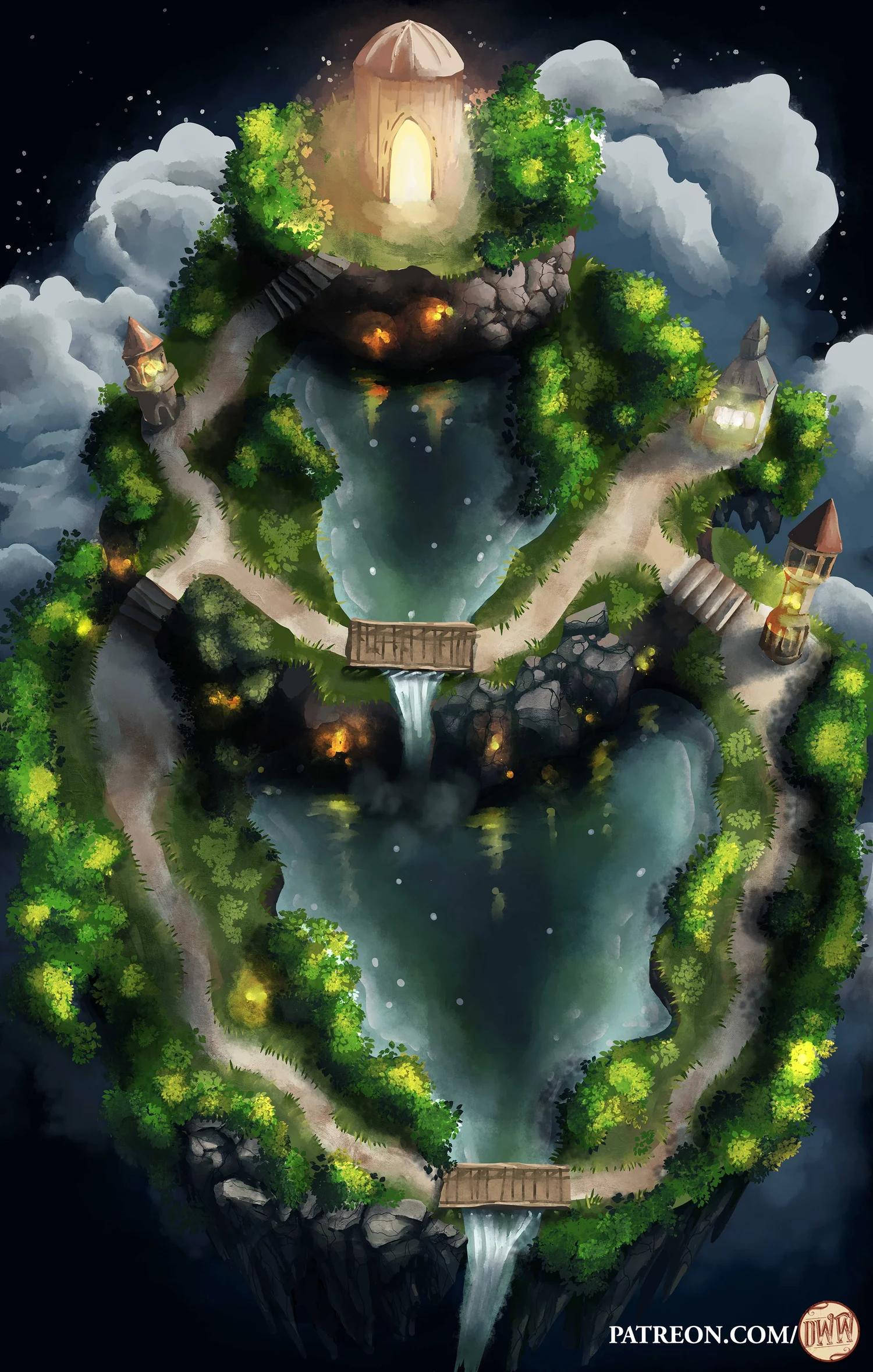 Mountain Village Battle Map — Domille's Wondrous Works