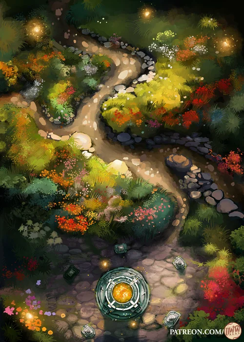 Ritual Temple Exterior Phased Battle Map — Domille's Wondrous Works