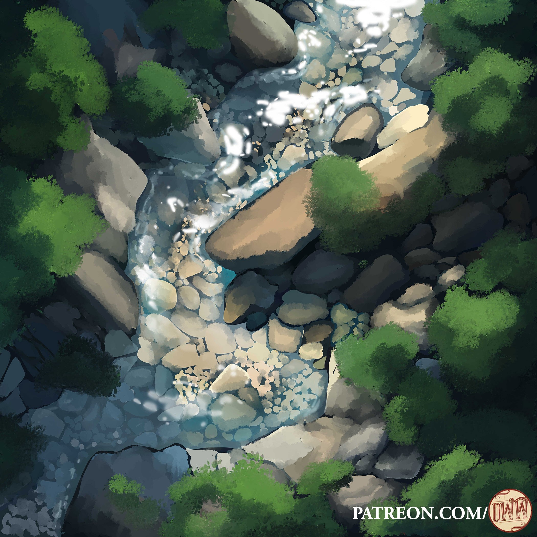 Forest at the edge of the world battle map for tabletop role playing ...
