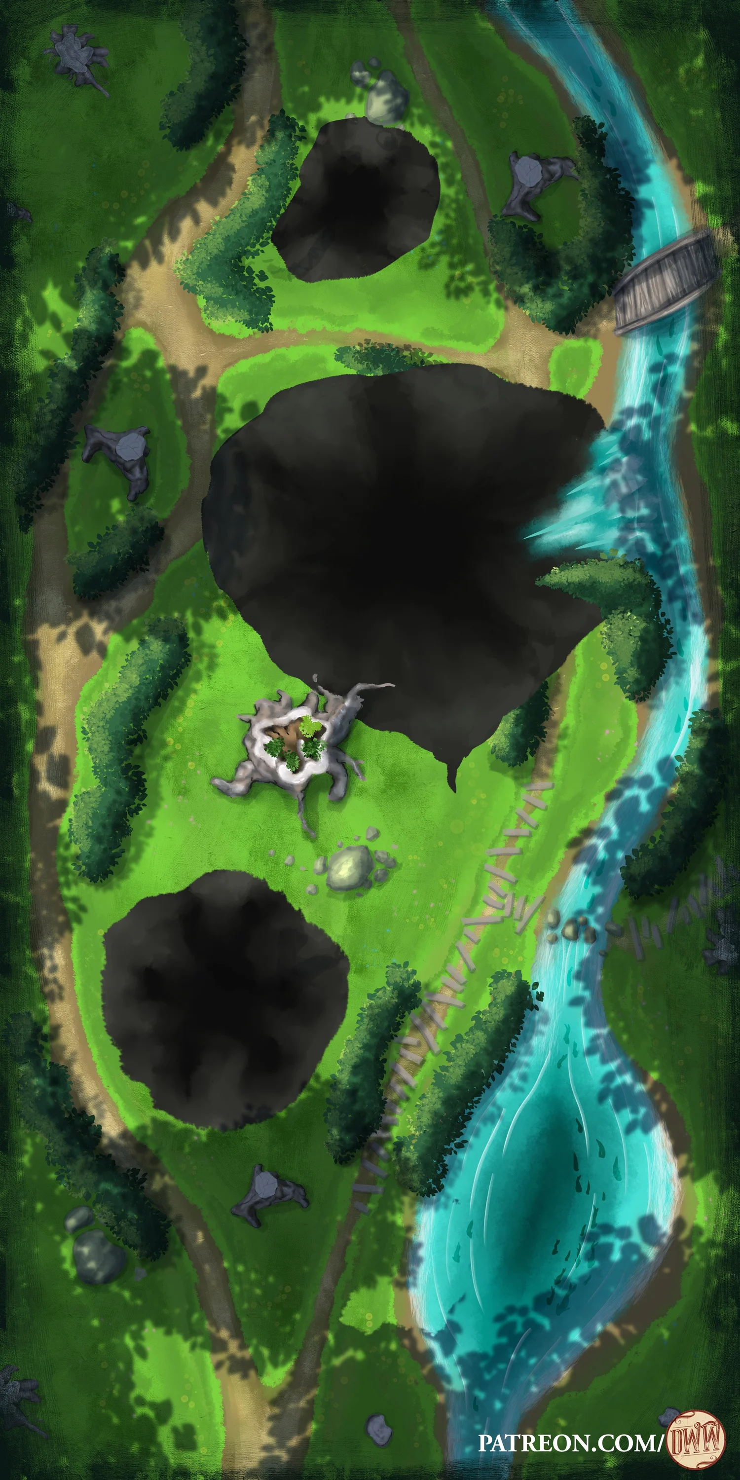 Ruined City Street Battle Map — Domille's Wondrous Works