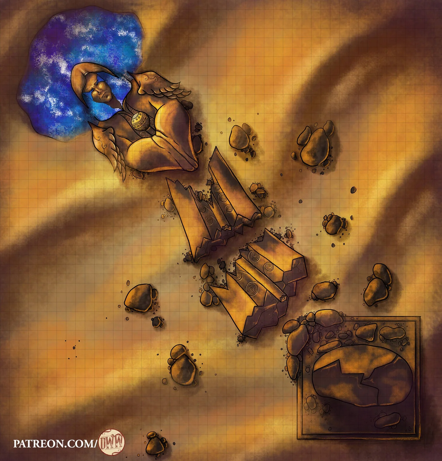 Underwater Reef Battle Map — Domille's Wondrous Works