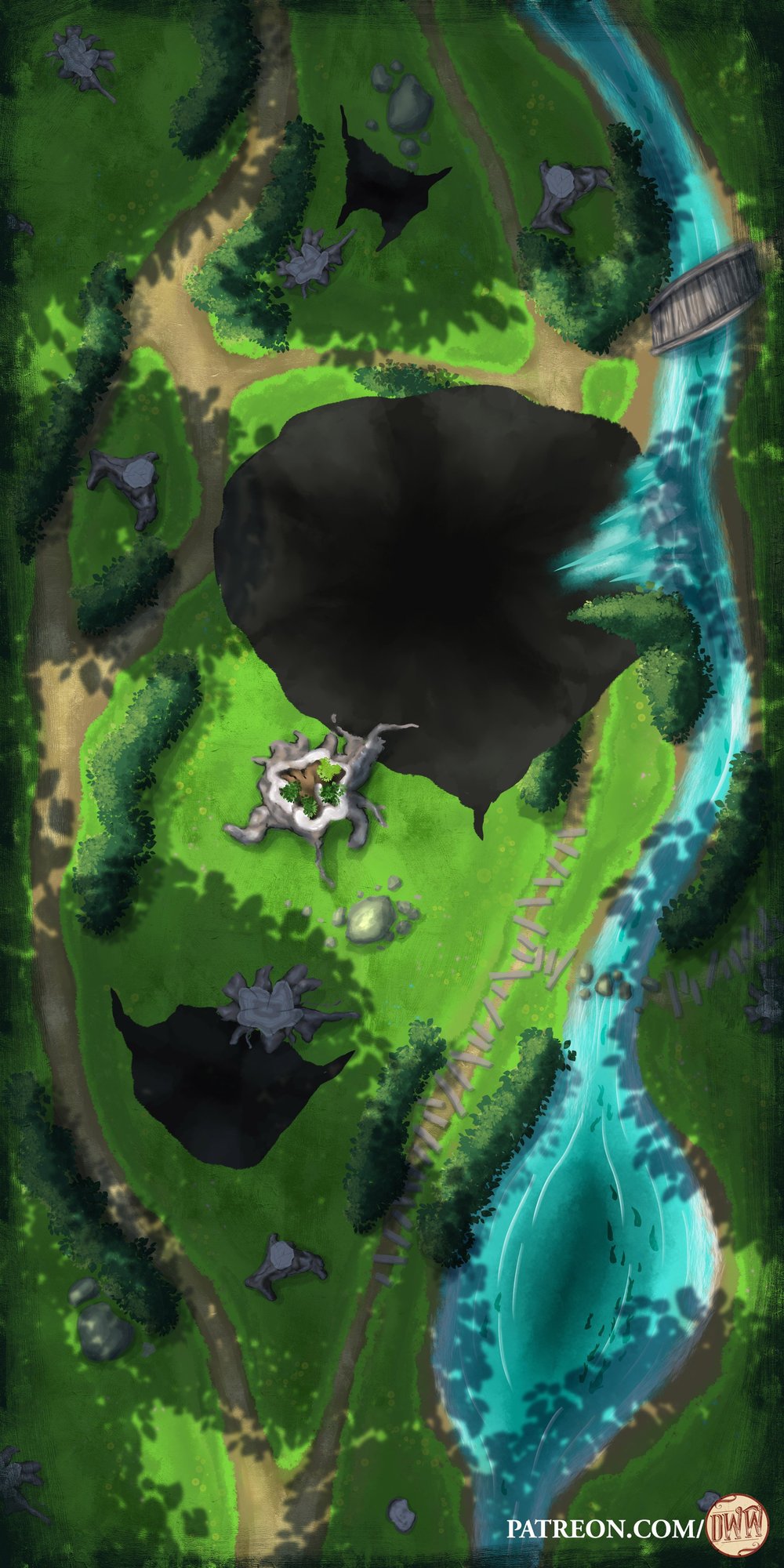 Underwater Kraken Phased Battle Map — Domille's Wondrous Works