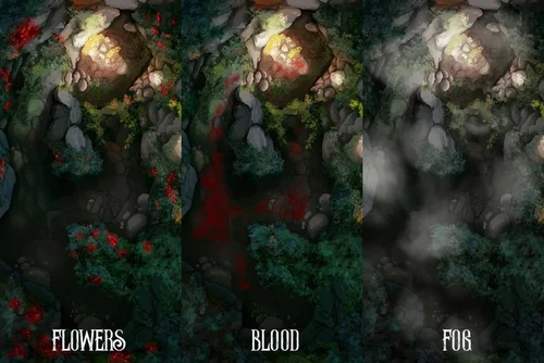 Dwarven Cave Battle Map — Domille's Wondrous Works