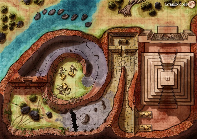Water Arena Phased Battle Map — Domille's Wondrous Works