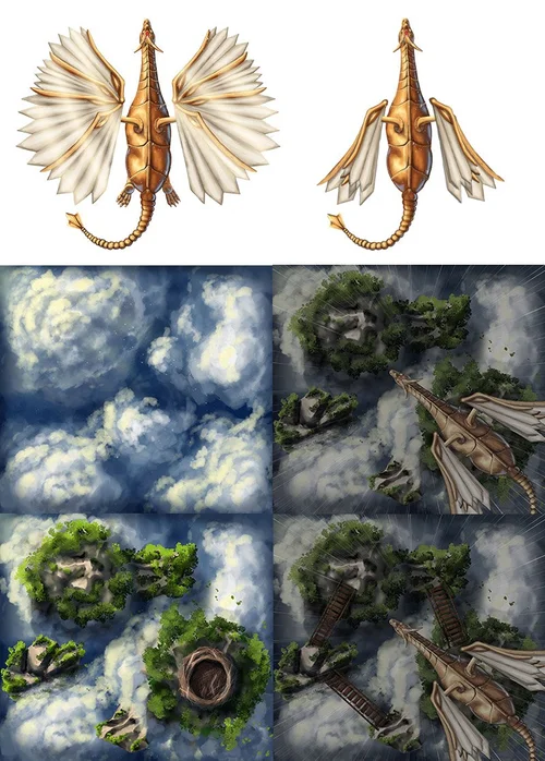Dragon Skull Battle Map — Domille's Wondrous Works