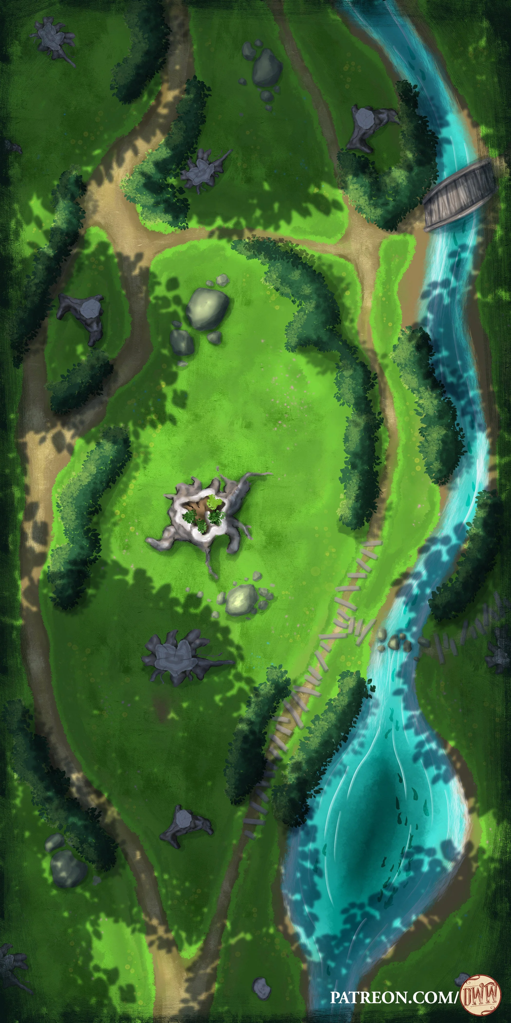 Ruined City Street Battle Map — Domille's Wondrous Works