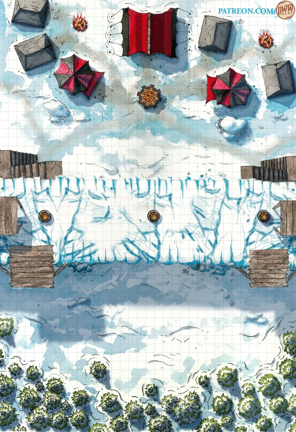 Water Arena Phased Battle Map — Domille's Wondrous Works