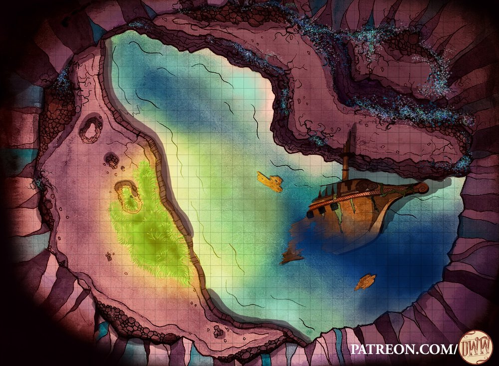 Water Arena Phased Battle Map — Domille's Wondrous Works