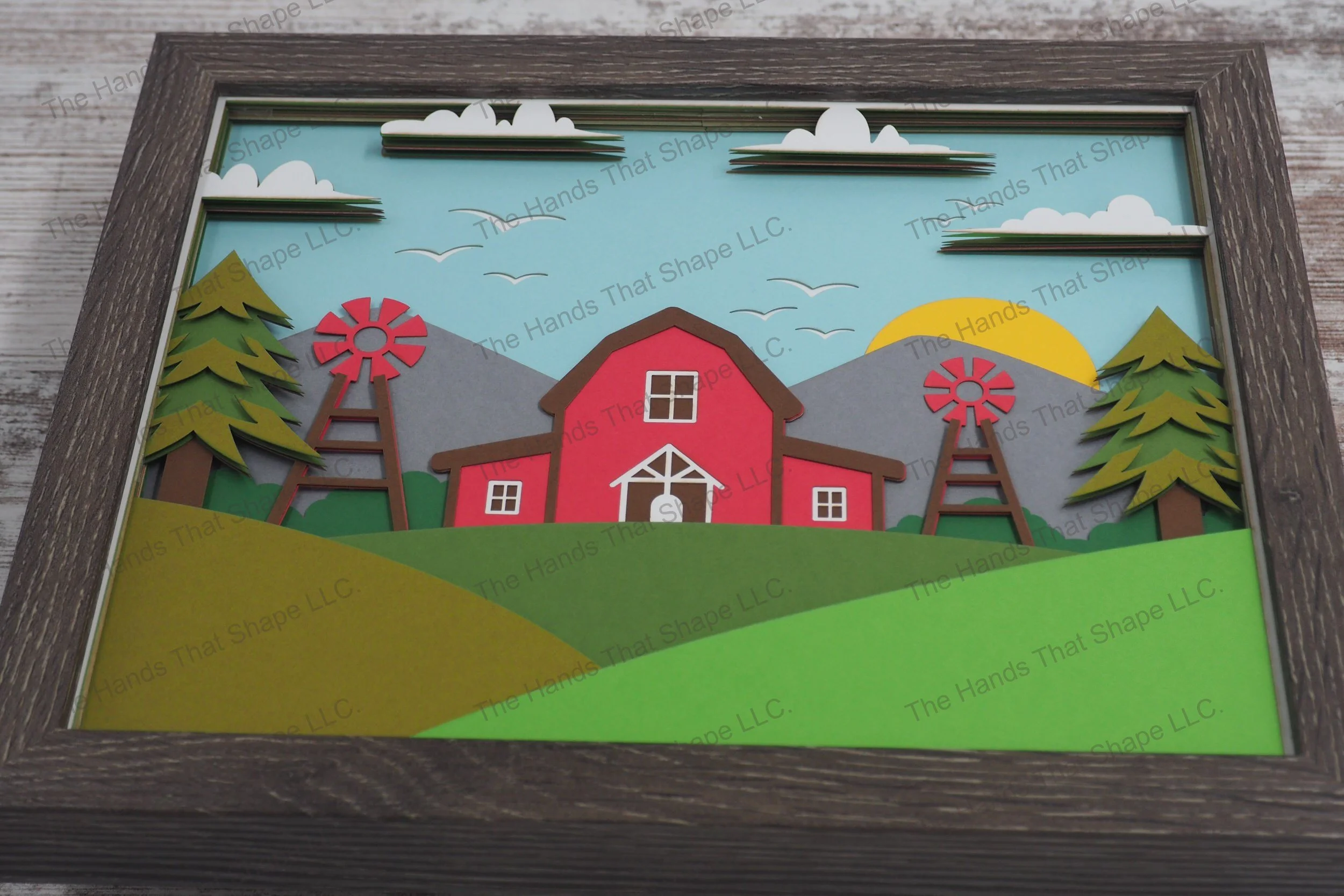 Nativity Layered Paper Art Shadow Box