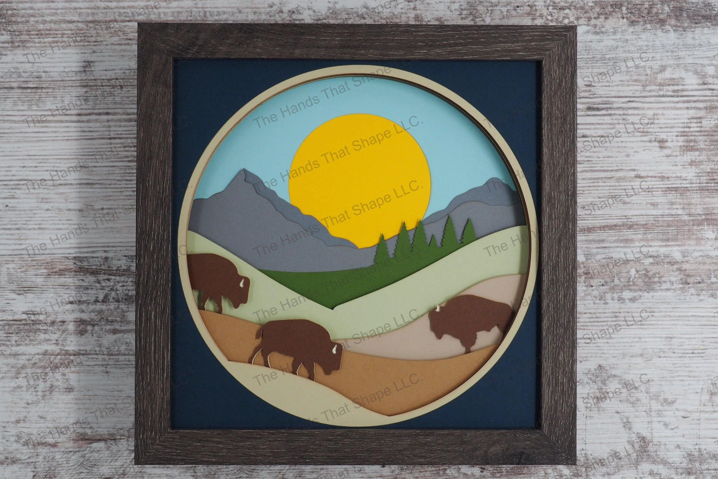 Mermaid Layered Paper Art Shadow Box