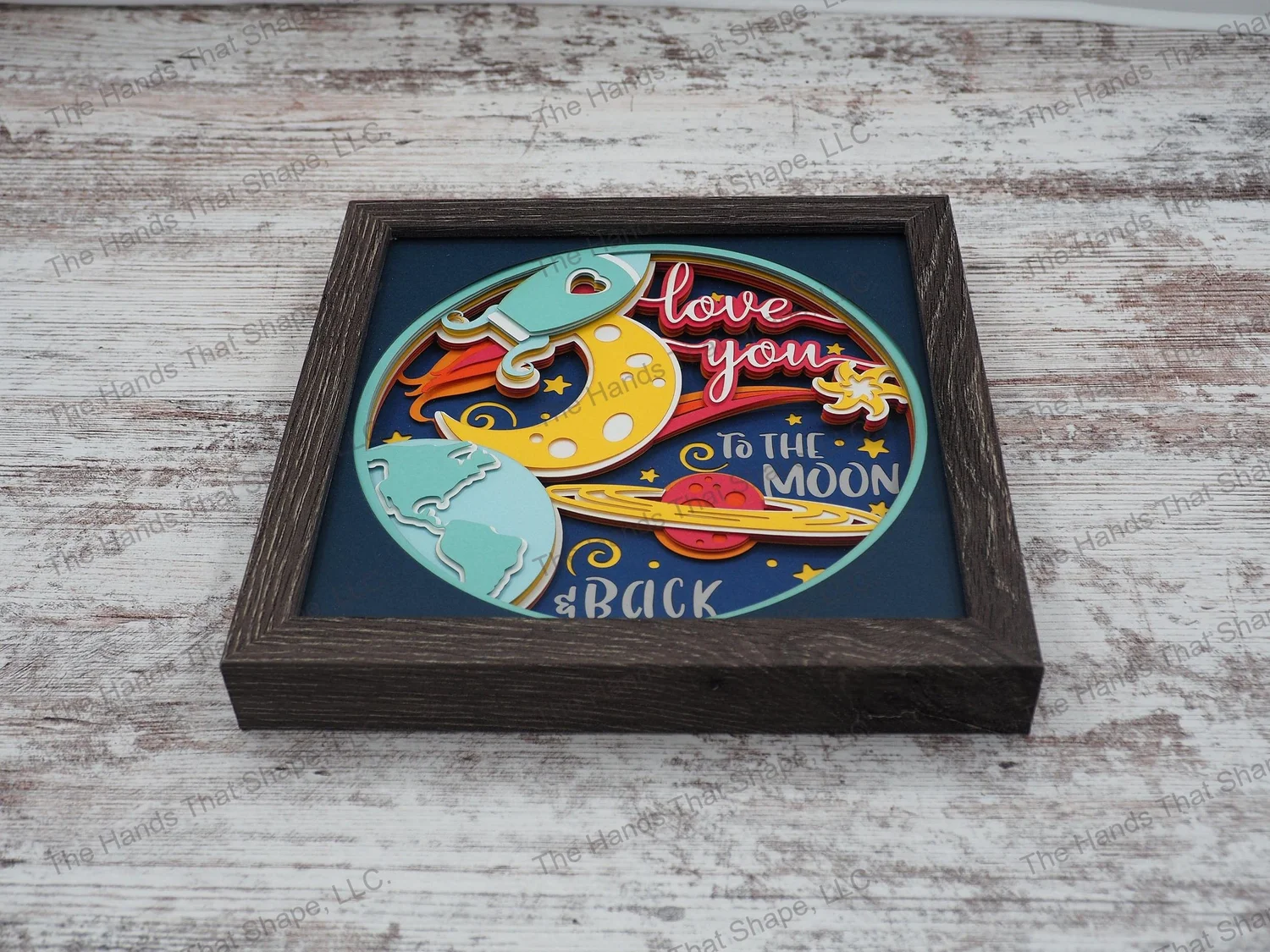 Japan Layered Paper Art Shadow Box