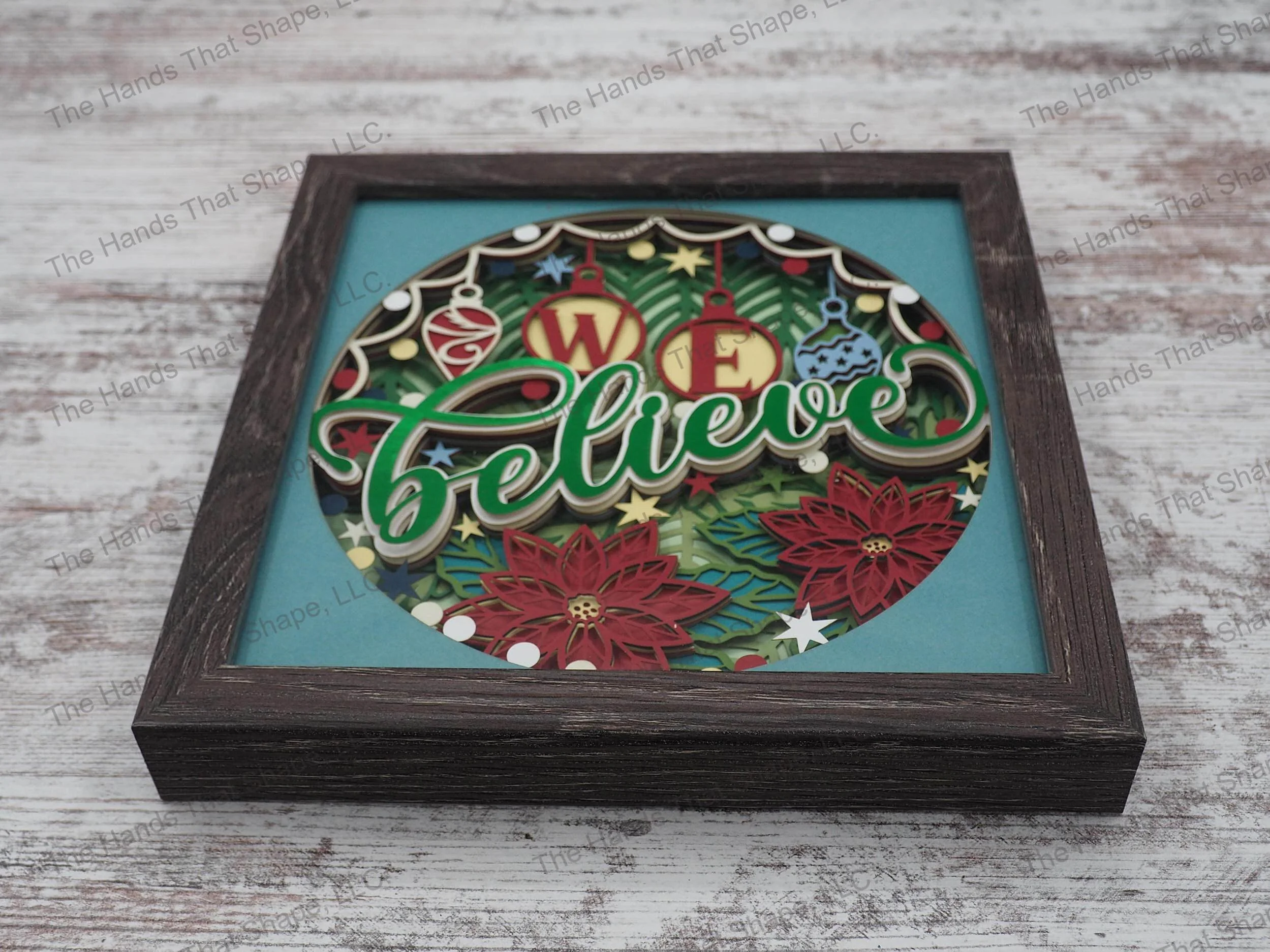 Mermaid Layered Paper Art Shadow Box