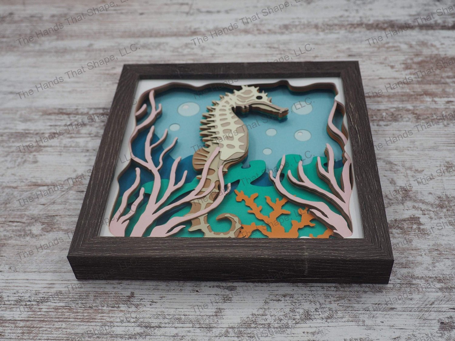 Peacock Layered Paper Art Shadow Box