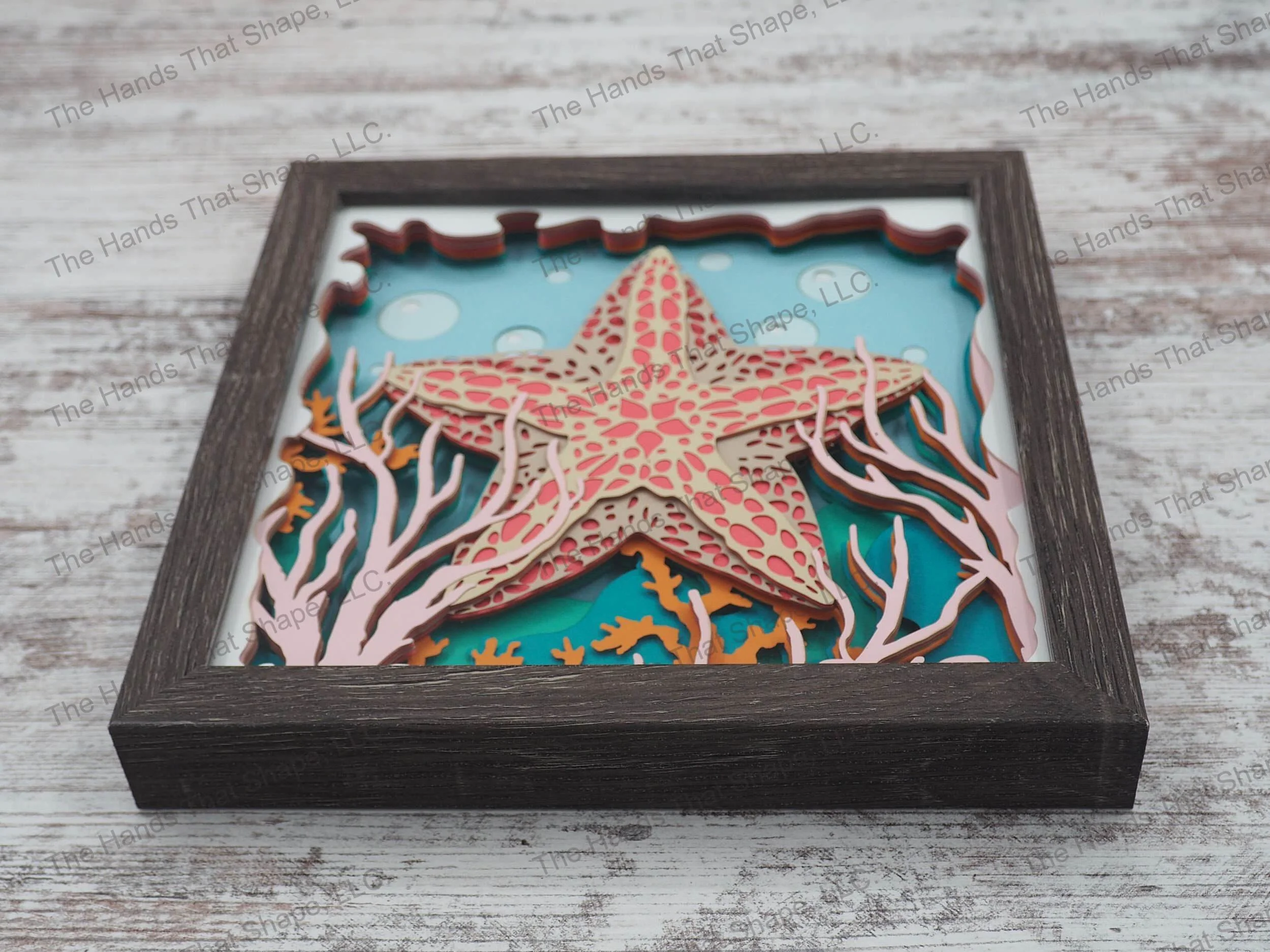 Japan Layered Paper Art Shadow Box