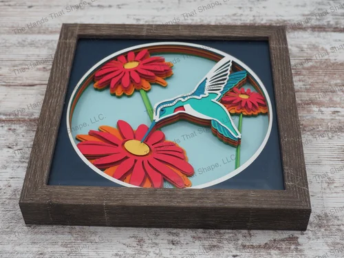 Woodland Bridge Layered Paper Art Shadow Box