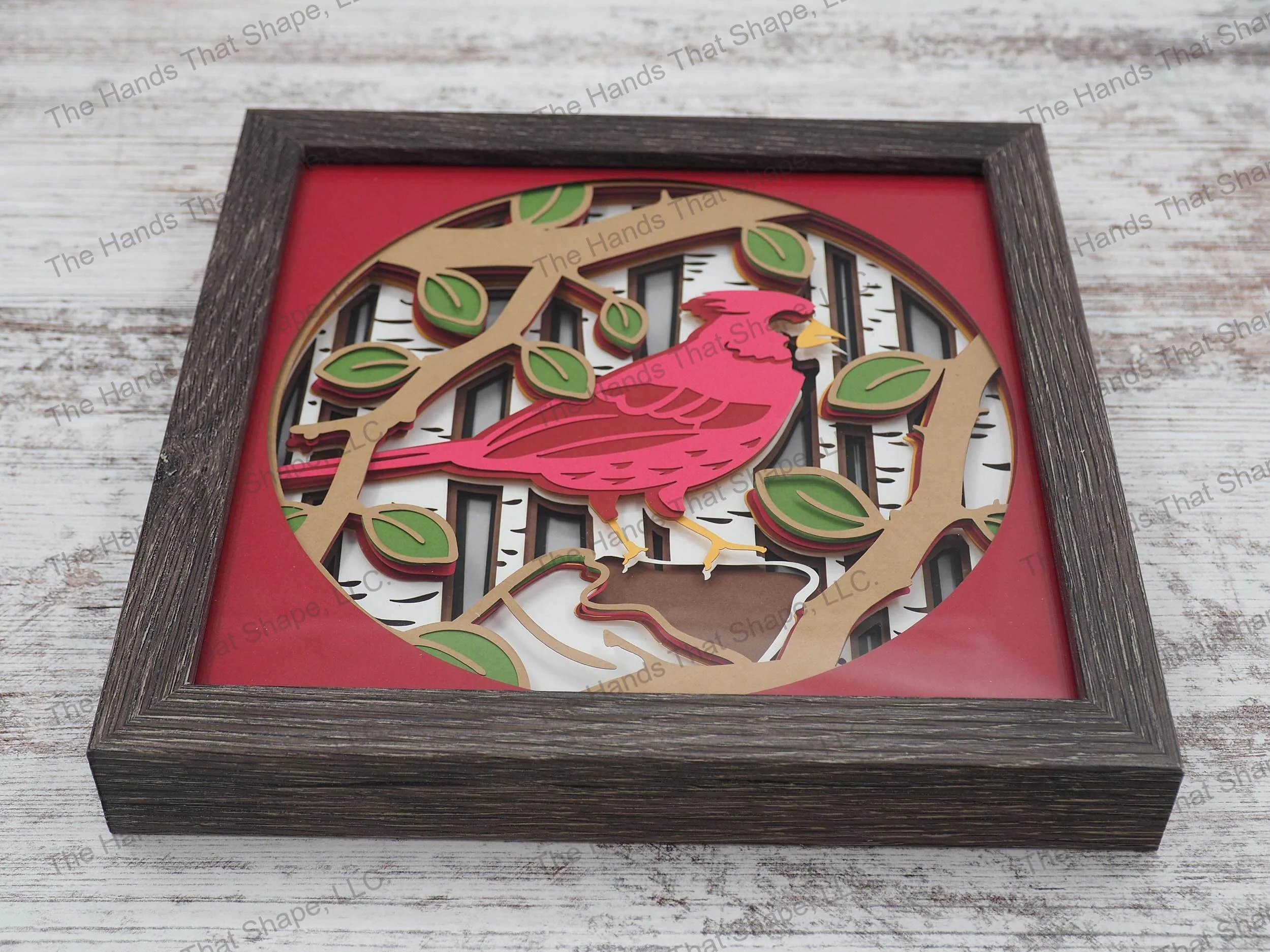 Sunflower "Home" Layered Paper Art Shadow Box