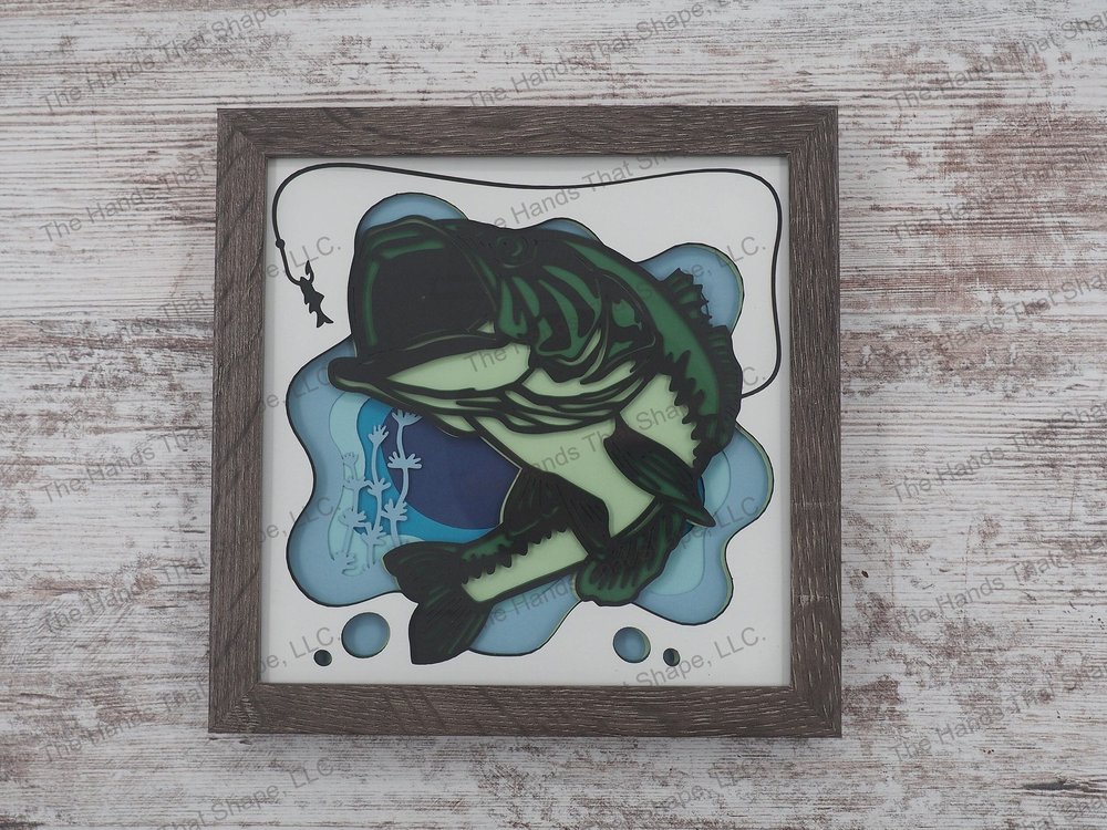 Japan Layered Paper Art Shadow Box