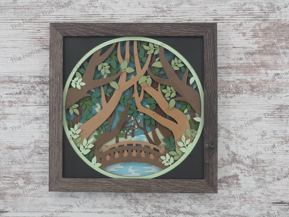 Cardinal Layered Paper Art Shadow Box