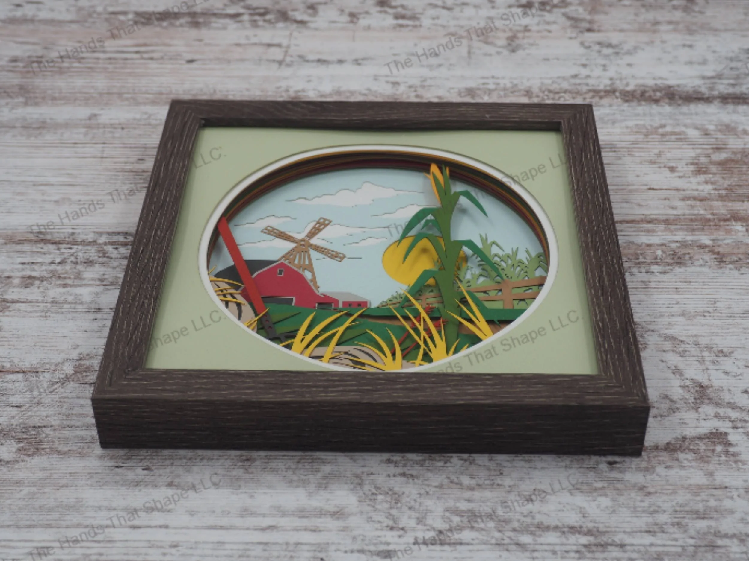 Japan Layered Paper Art Shadow Box