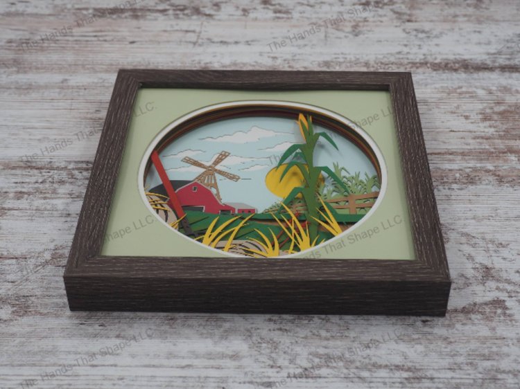 Japan Layered Paper Art Shadow Box