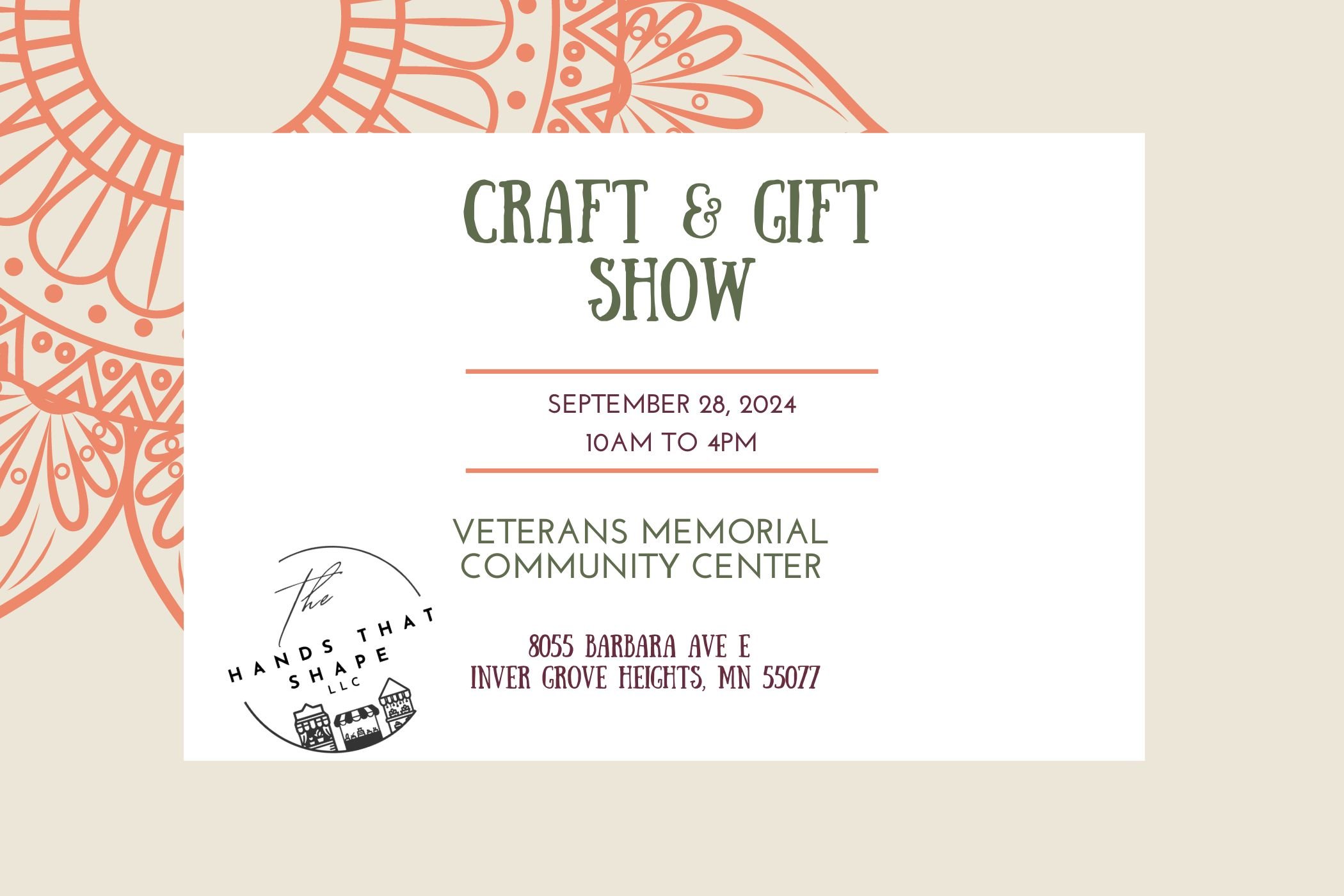 Hosted Craft and Gift Shows — The Hands That Shape, LLC
