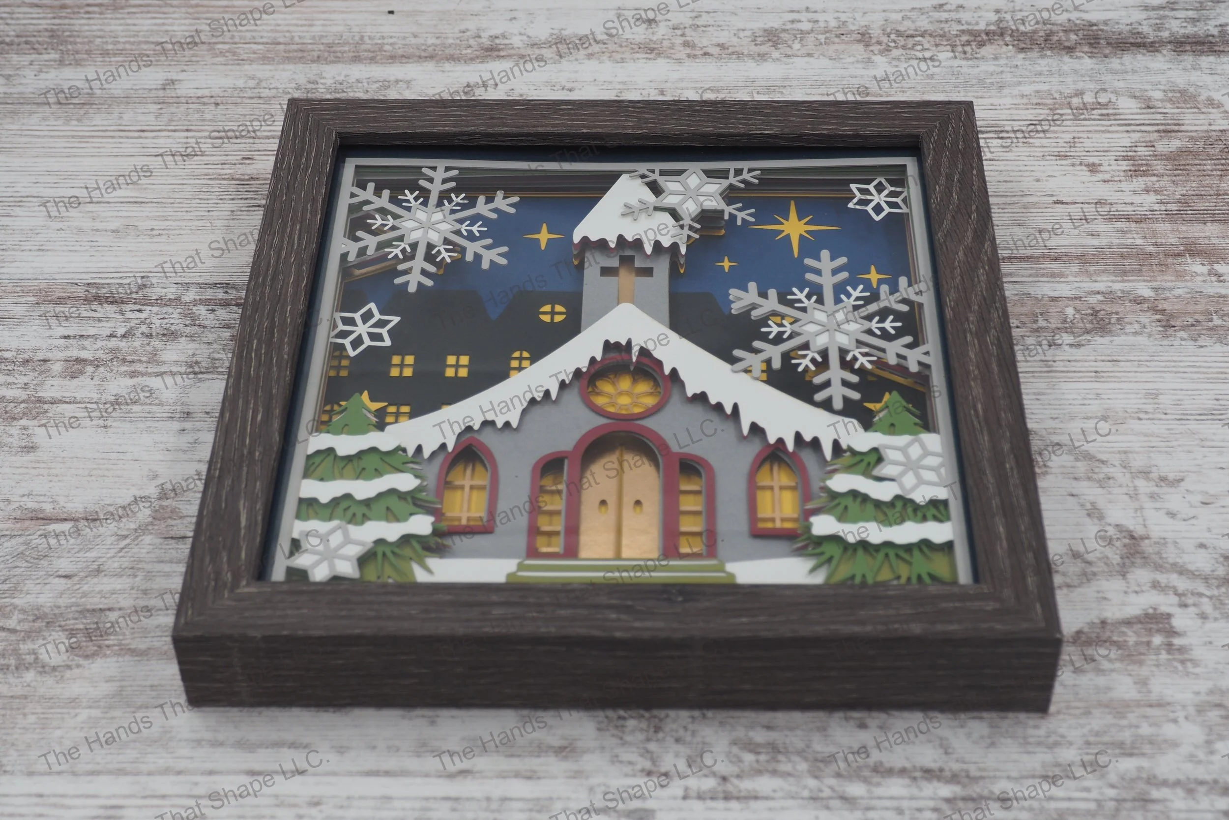 MN/WI Home Layered Paper Art Shadow Box