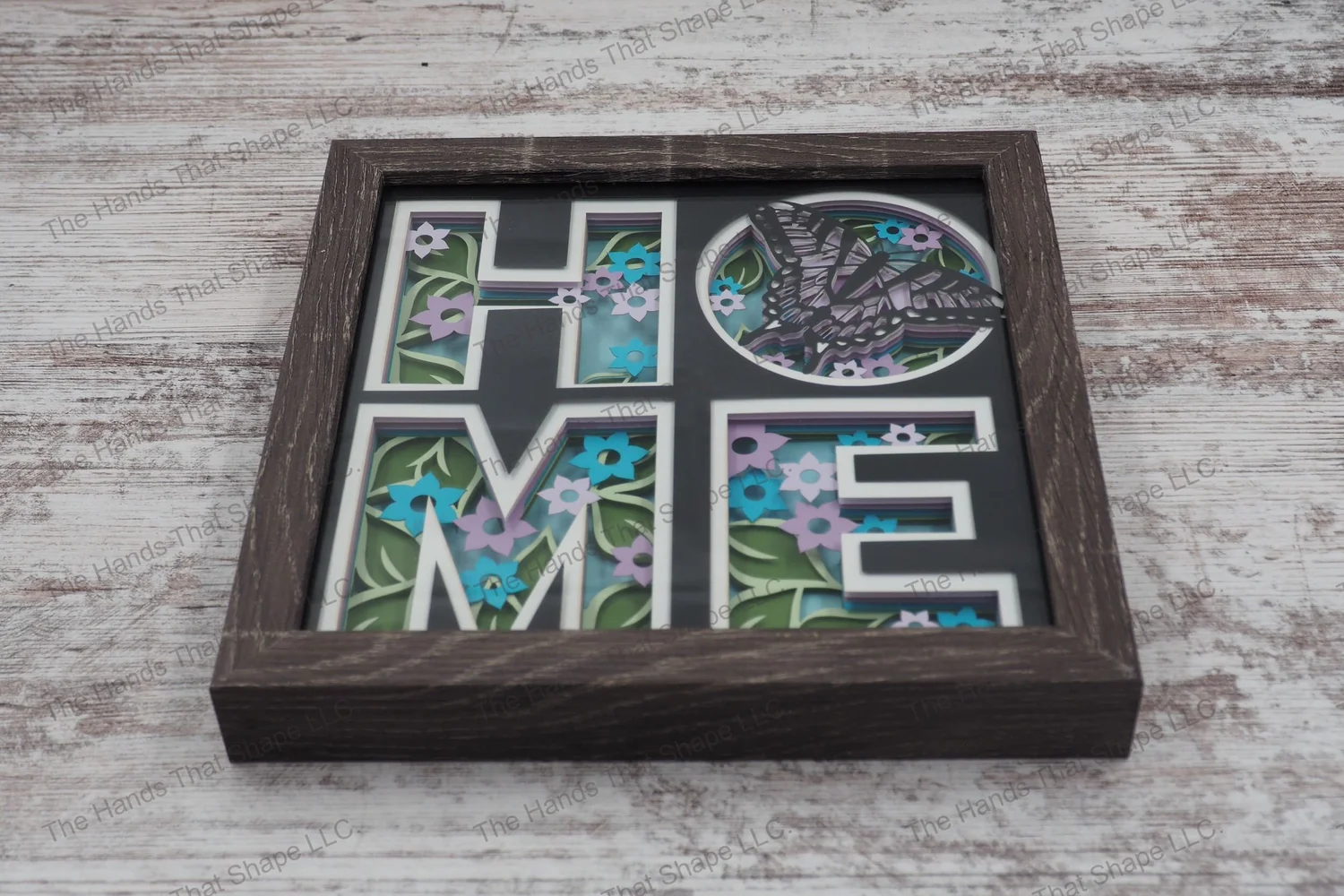 Reeling Fisherman Layered Paper Art Shadow Box