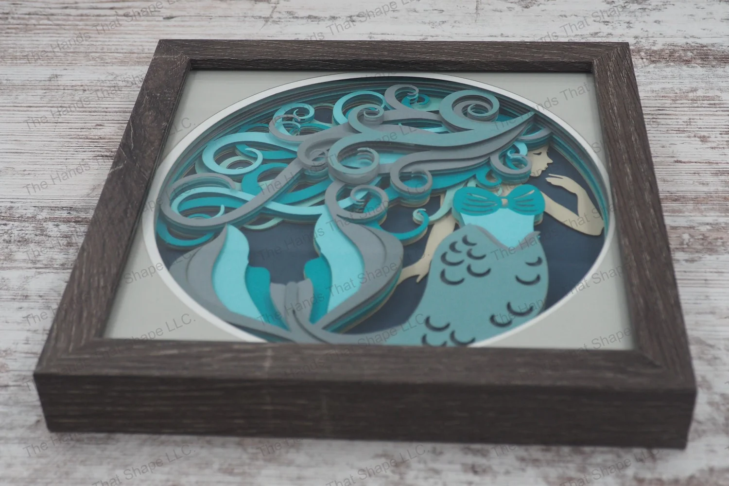 Seahorse Layered Paper Art Shadow Box