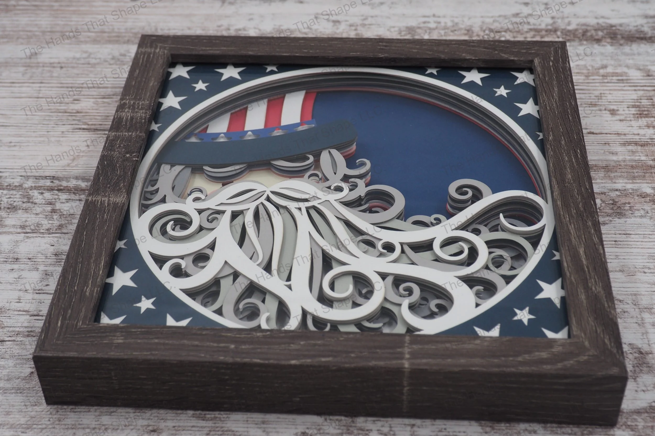 Sunflower "Home" Layered Paper Art Shadow Box