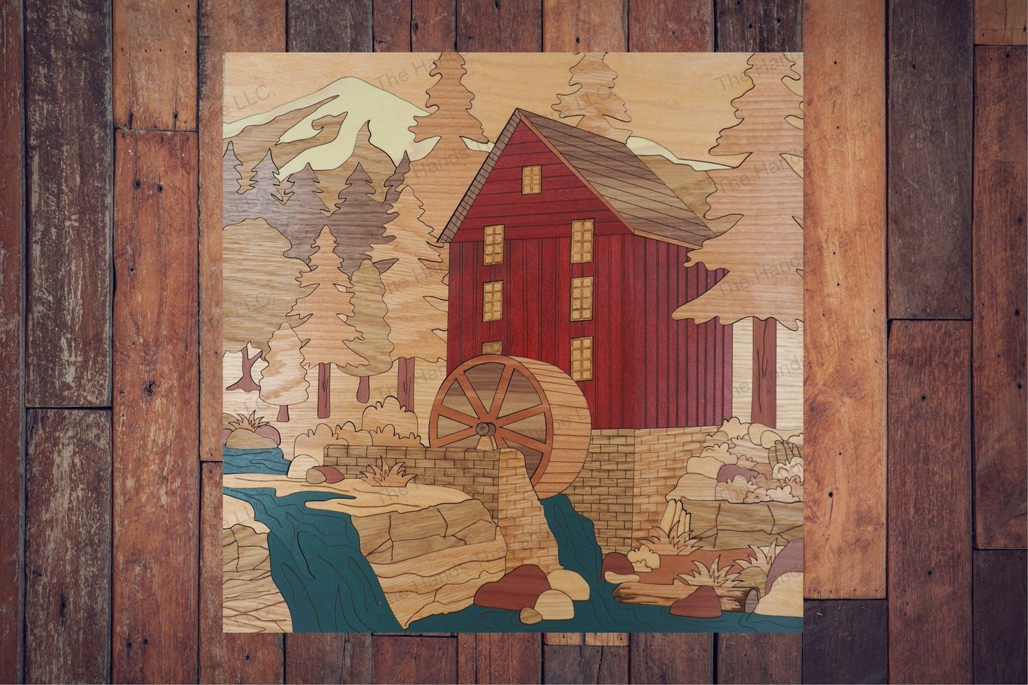 Rustic Homestead: Barn on a Farm Wood Inlay Laser Ready File